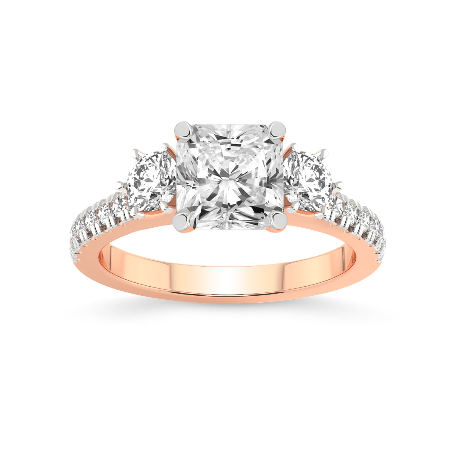 3 Carat IGI Certified Radiant Shape Lab Grown Diamond Engagement Ring ...