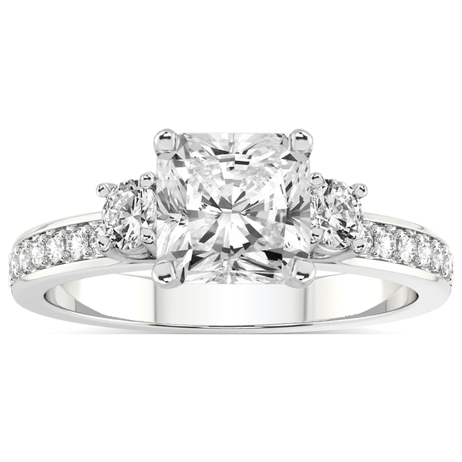 3 Carat IGI Certified Radiant Shape Lab Grown Diamond Engagement Ring ...