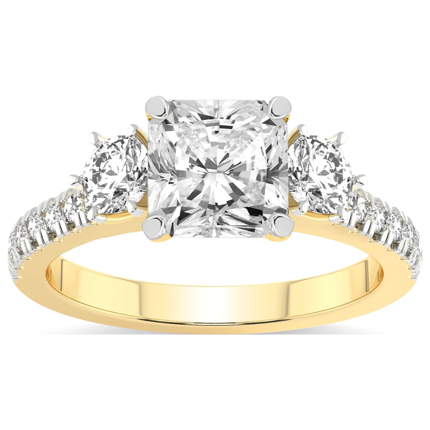 3 Carat IGI Certified Radiant Shape Lab Grown Diamond Engagement Ring ...