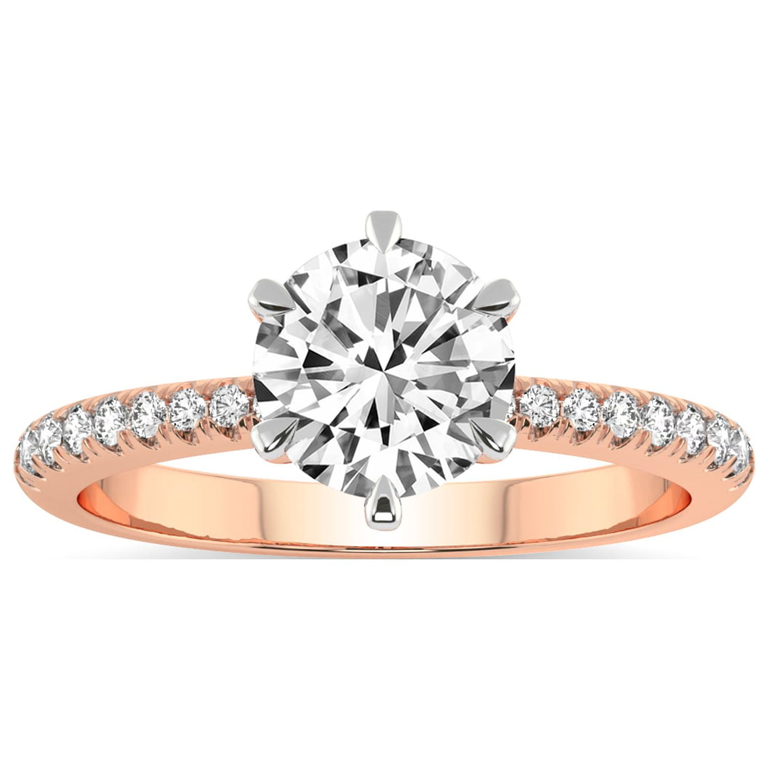 3 Carat IGI Certified Round Shape Lab Grown Diamond Engagement Ring ...