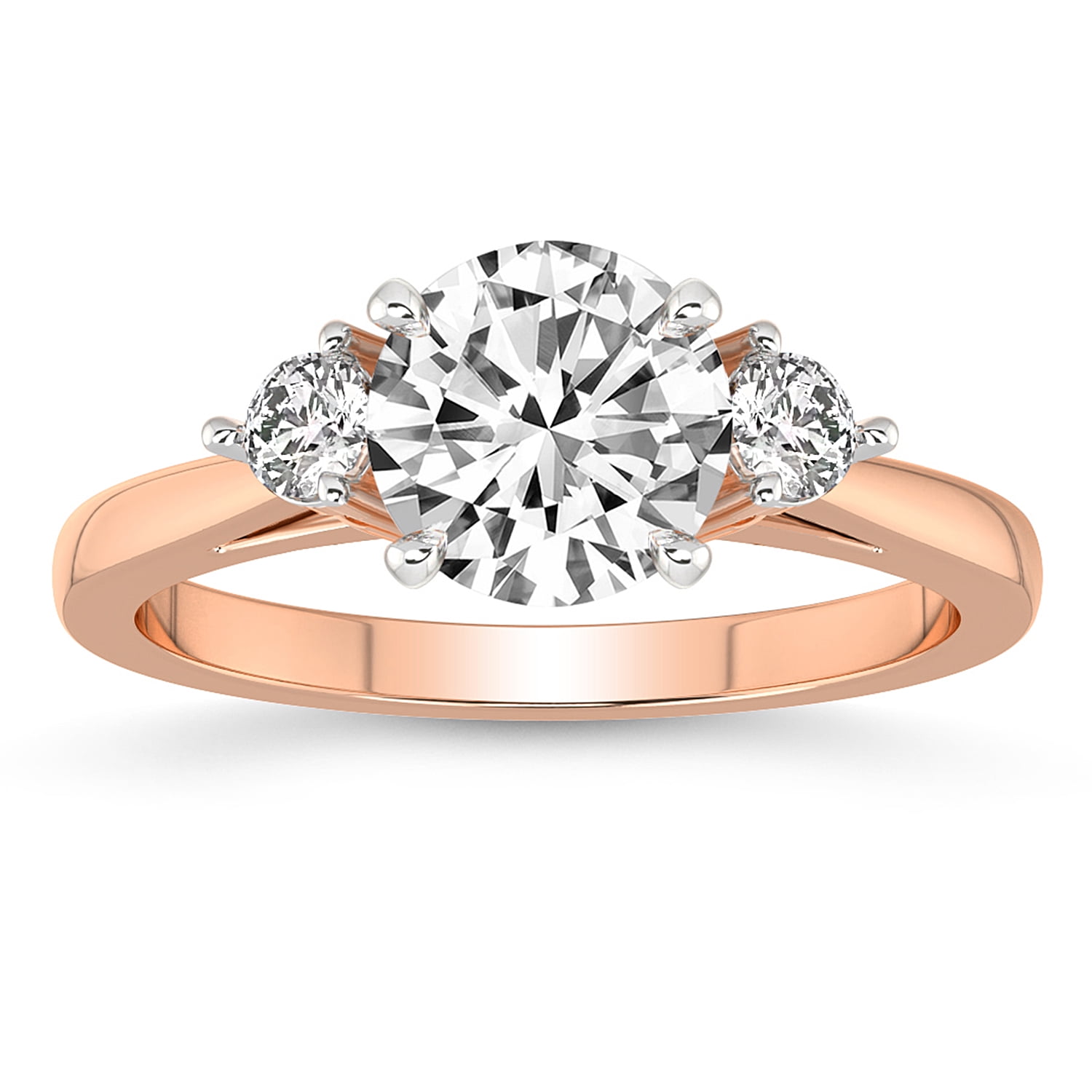 IGI Certified 3 Carat Round Shape Lab Grown Diamond Engagement Ring ...