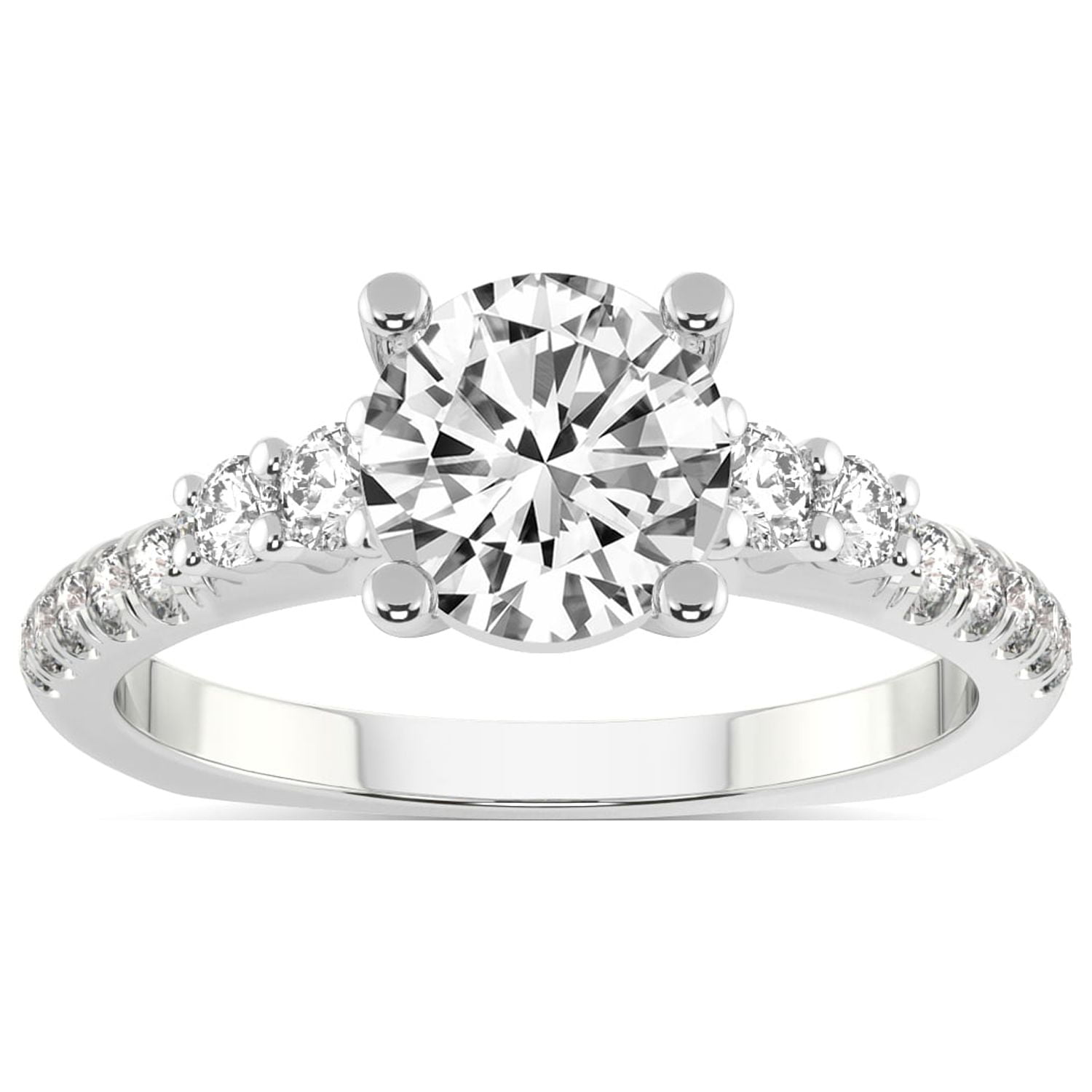 IGI Certified 3 Carat Round Shape Lab Grown Diamond Engagement Ring ...