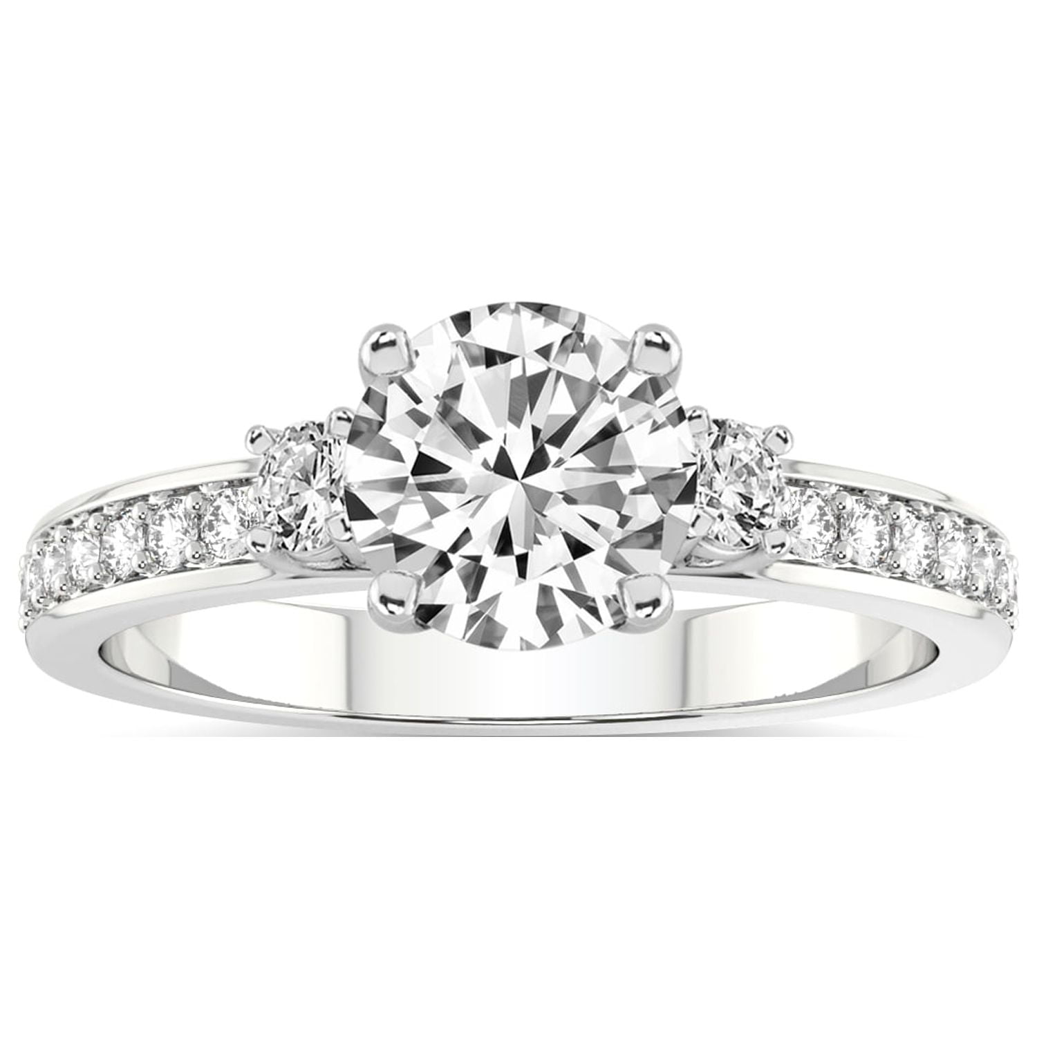 3 Carat IGI Certified Round Shape Lab Grown Diamond Engagement Ring ...