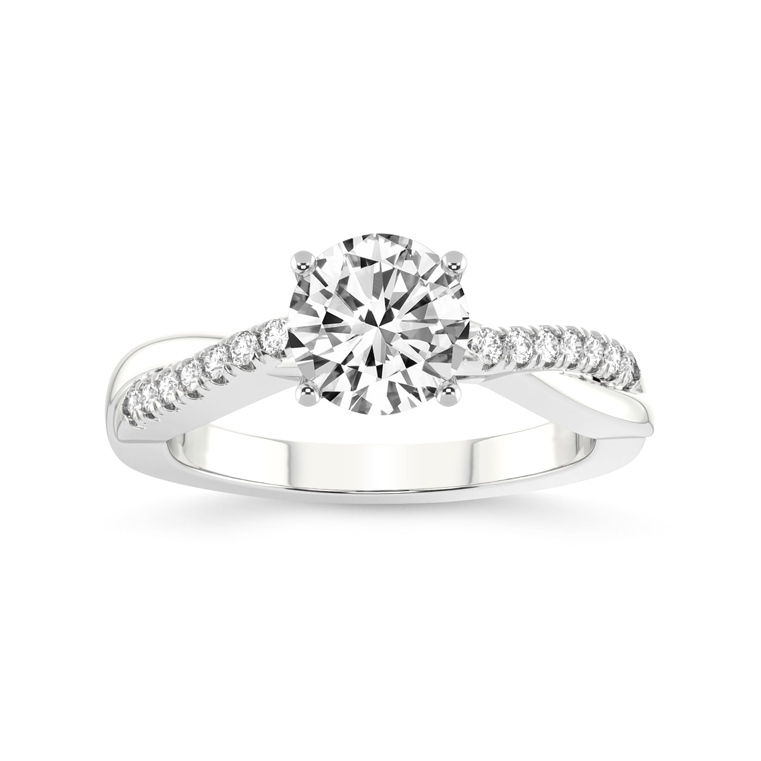 3 Carat IGI Certified Round Shape Lab Grown Diamond Engagement Ring ...