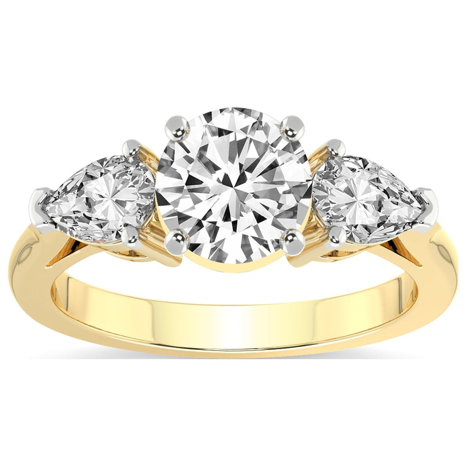 IGI Certified 3 Carat Round Shape Lab Grown Diamond Engagement Ring ...