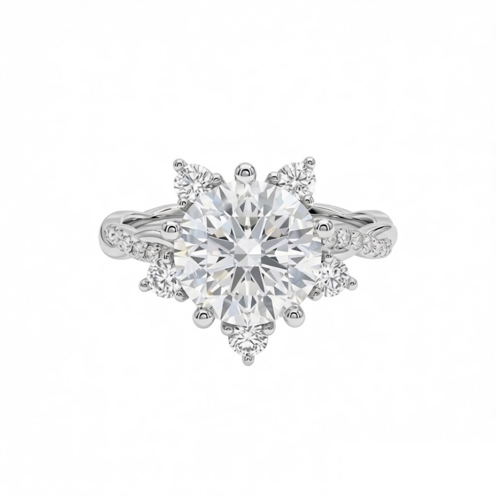 3 Carat Moissanite Engagement Ring D Color VVS1 Clarity Anniversary ...