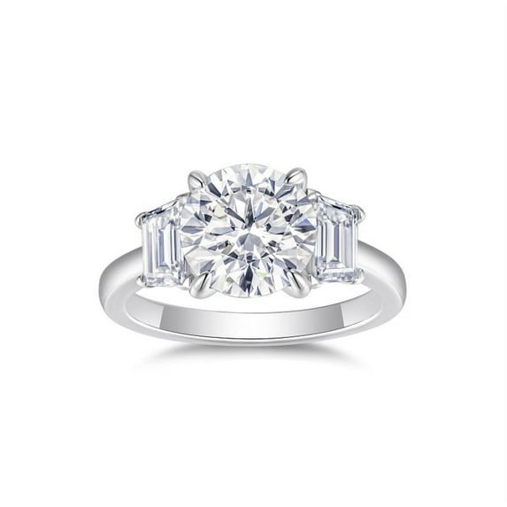 3 Carat Moissanite Engagement Rings for Women 925 Sterling Silver ...