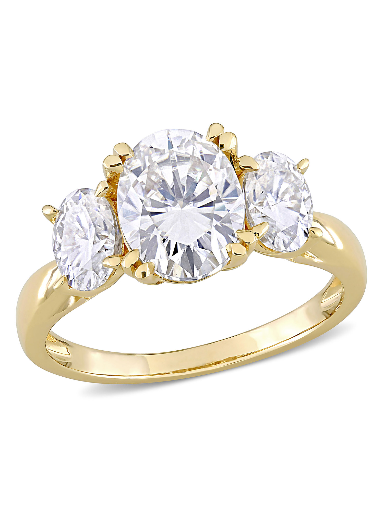 14k Yellow Gold Three-Stone Engagement Ring 0.50 carat, I-J Color, I2 ...