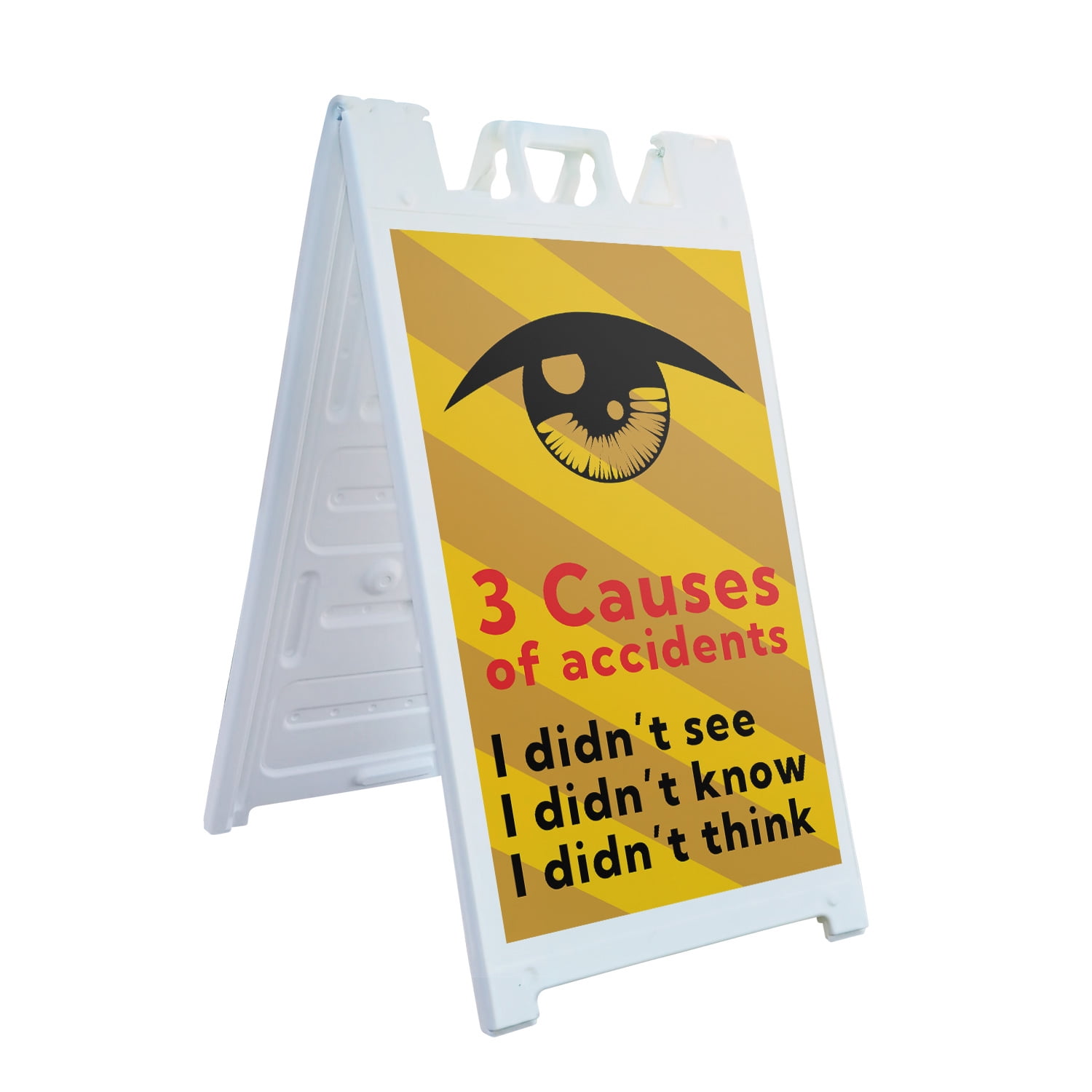 3 Causes of Accidents 24" x 36" Double Sided A-Frame Sidewalk Sign ...