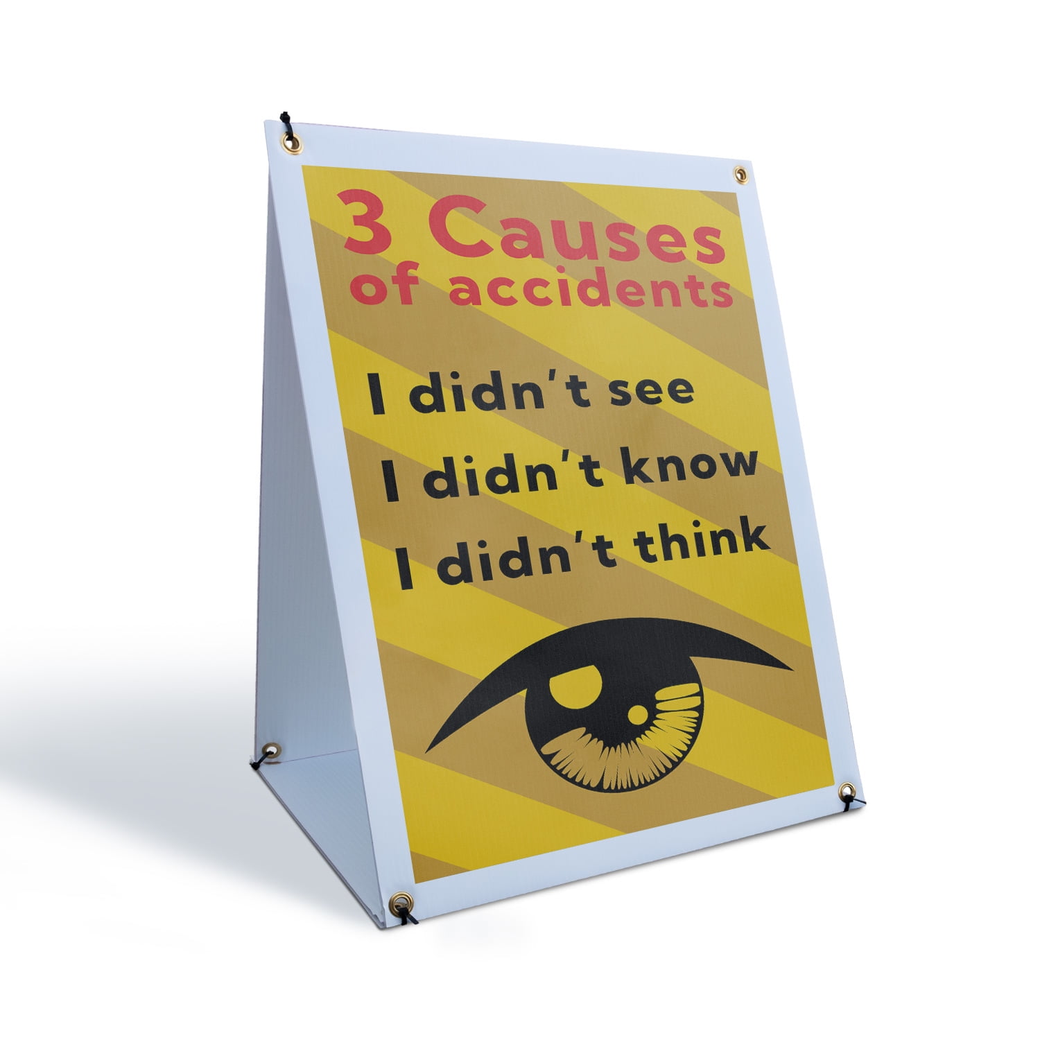 3 Causes of Accidents Sidewalk Sign 18 Inch x 24 Inch A-Frame Images On ...