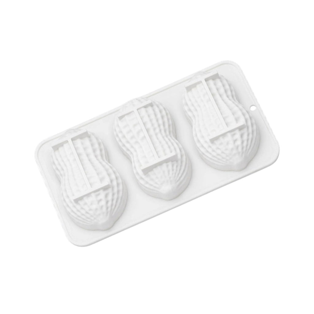 3 Cavity Peanut Shaped Dessert Baking Mould Food Grade Silicone Mousse ...