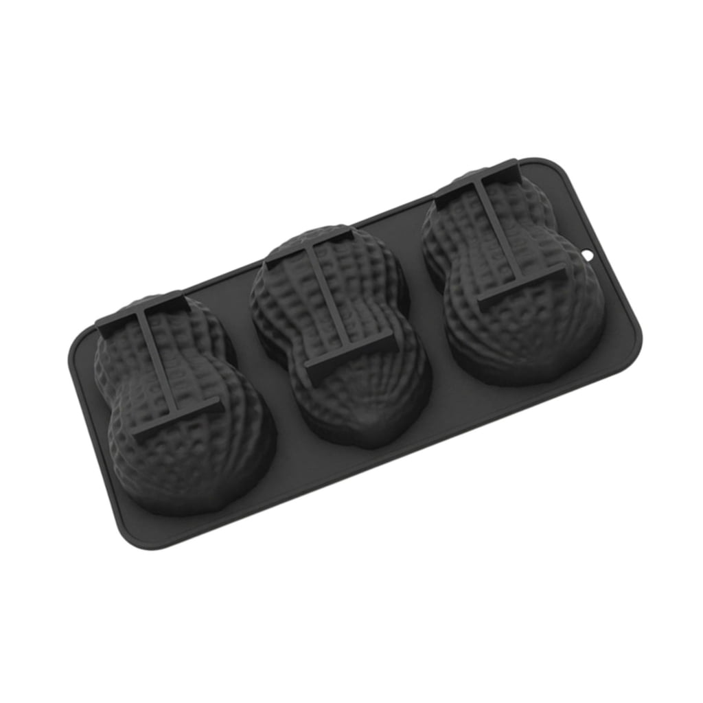 3 Cavity Peanut Shaped Dessert Baking Mould Food Grade Silicone Mousse ...