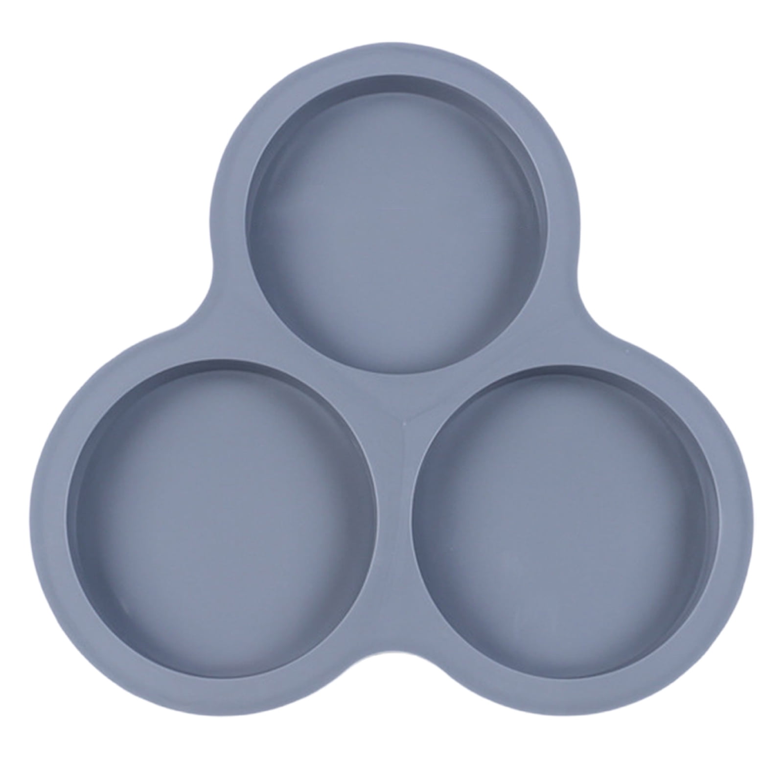 3-Cavity Silicone Baking Cups for Air Fryer, Round Cake Mold for ...