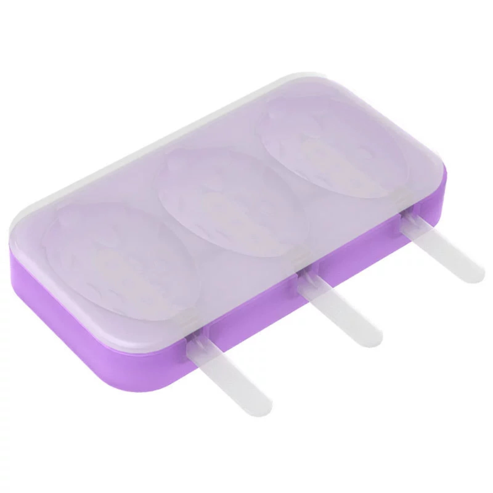 3-Cavity Strawberry Homemade Popsicle Mold, Strawberry-Shaped Summer ...