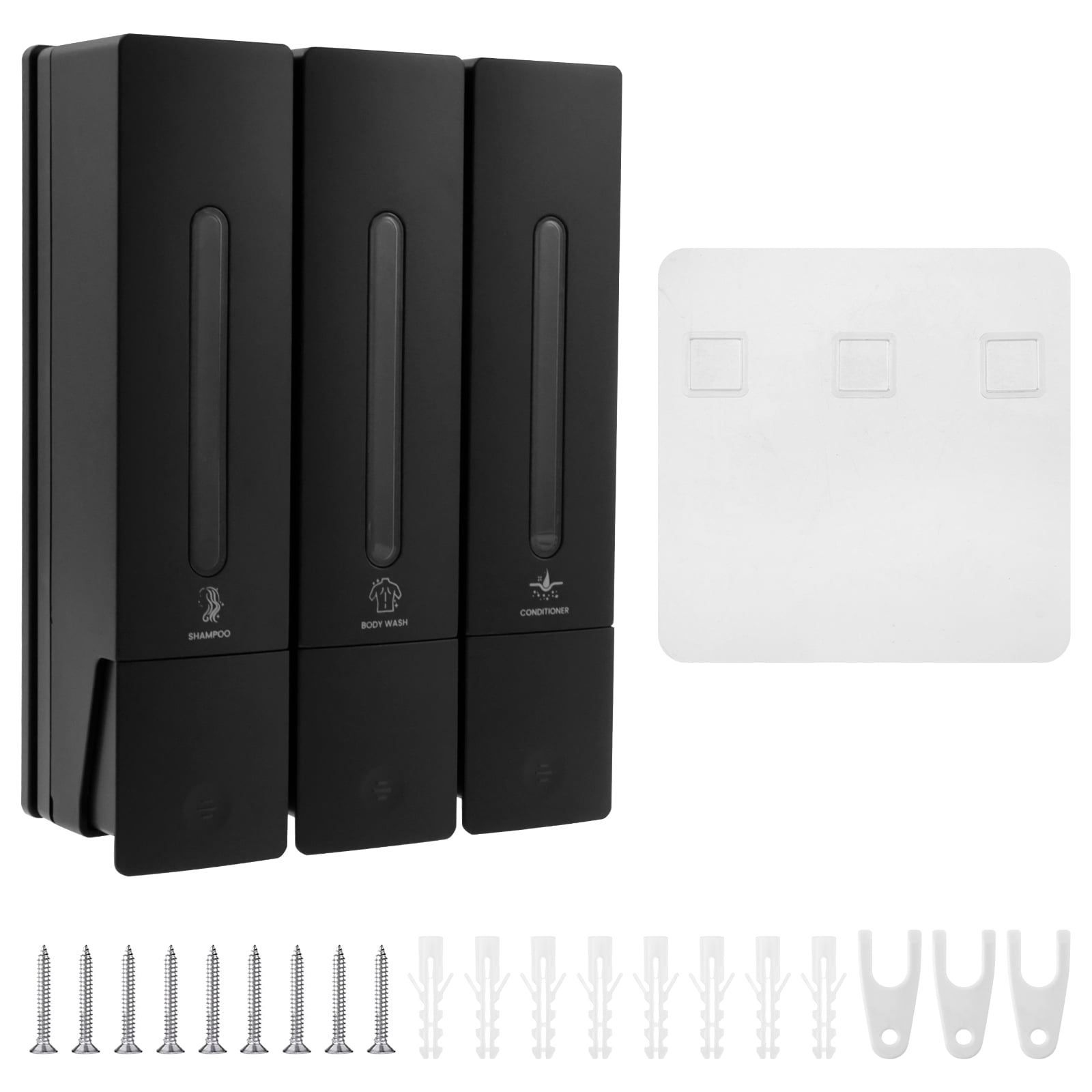 3 Chamber Shower Soap Dispenser 400ml Wall Shampoo Dispenser Wall ...