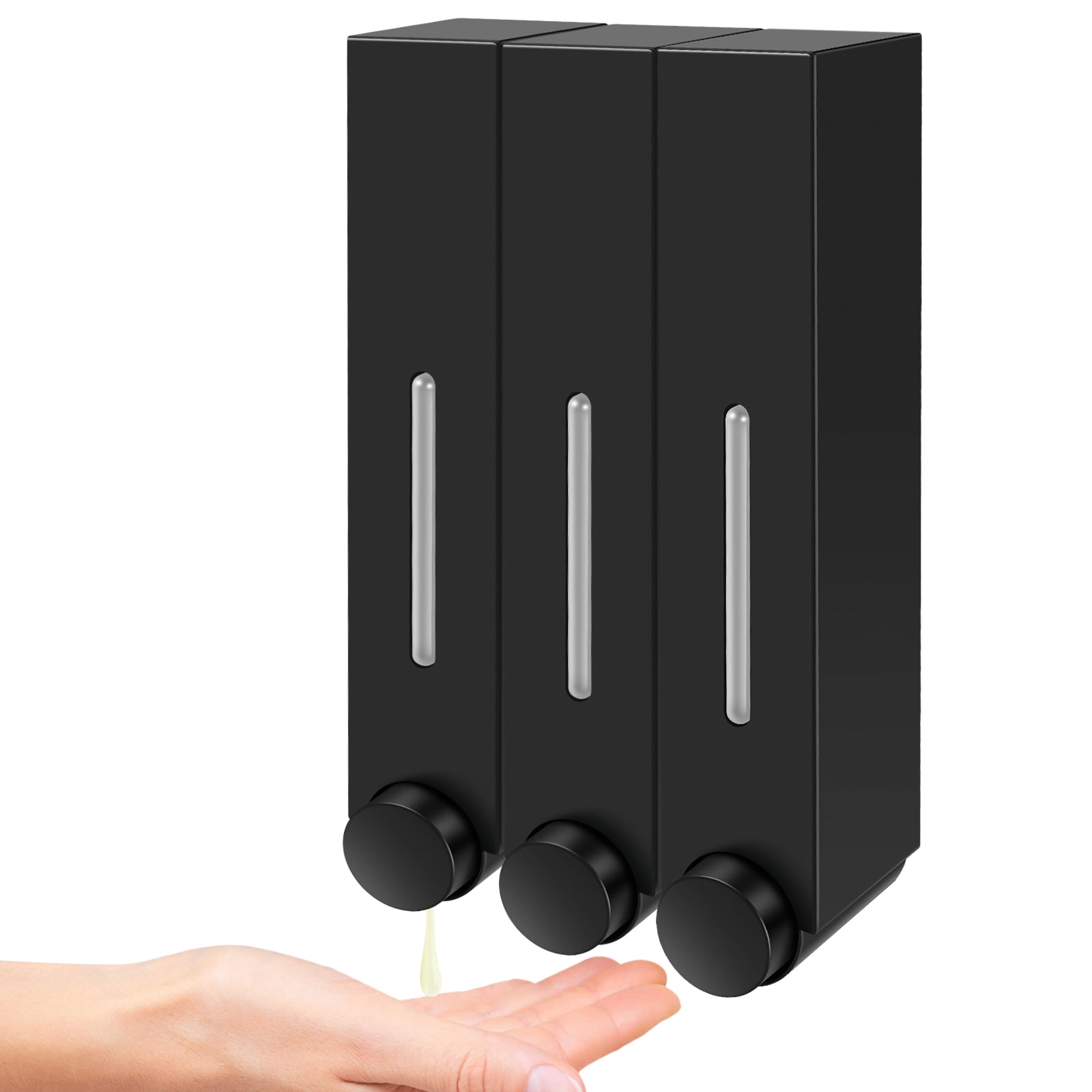 3 Chamber Shower Soap Dispenser 420ml Shampoo and Conditioner Dispenser ...