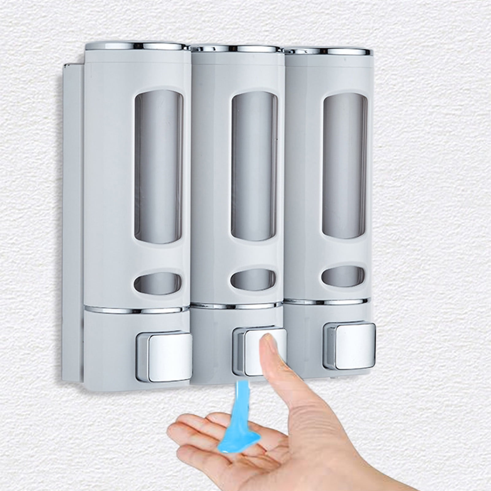 3-Chamber Wall Mounted Soap Dispenser | Shampoo & Conditioner Dispenser ...