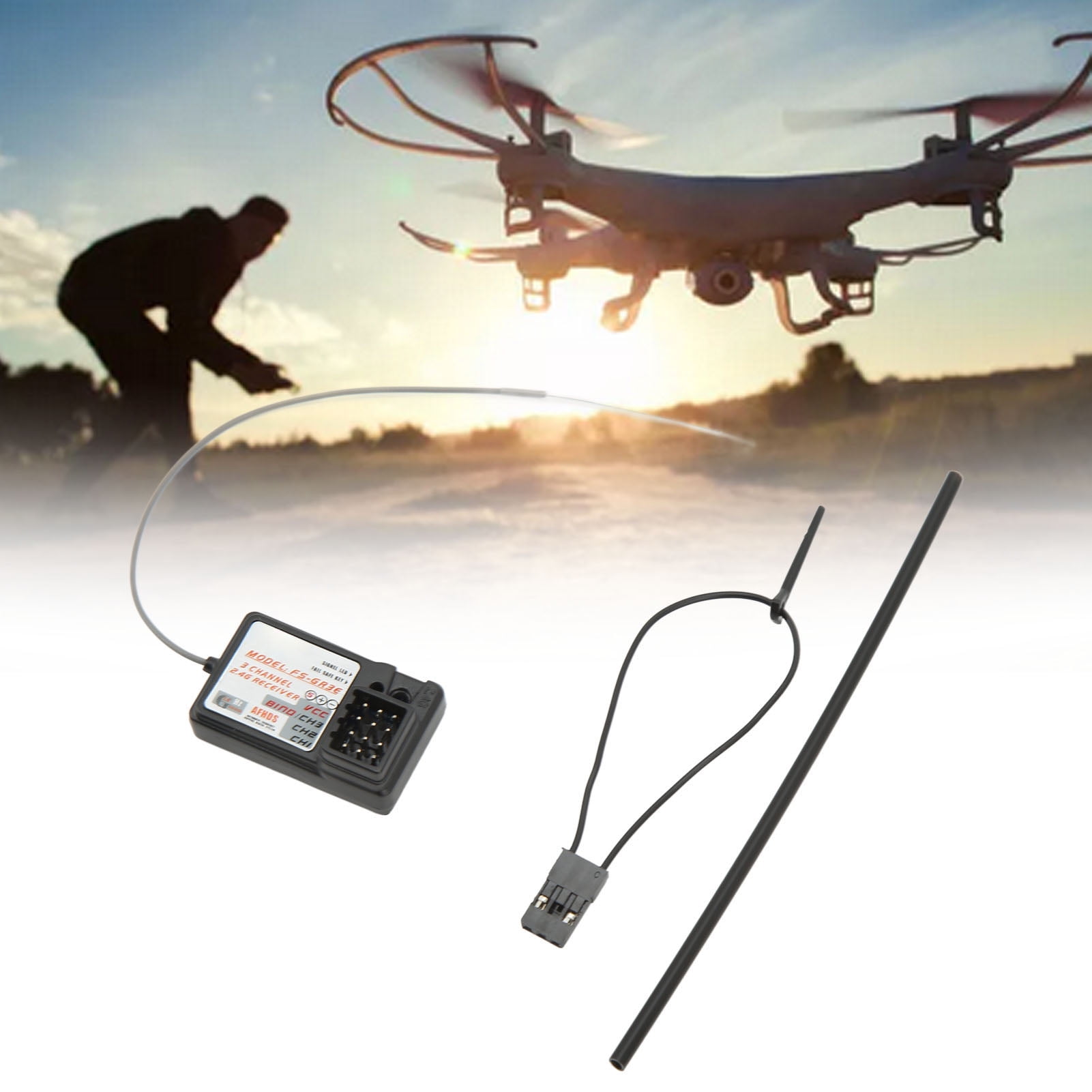 3,Channel 2.4GHz Receiver For RC Vehicles, Fast Binding, Anti ...