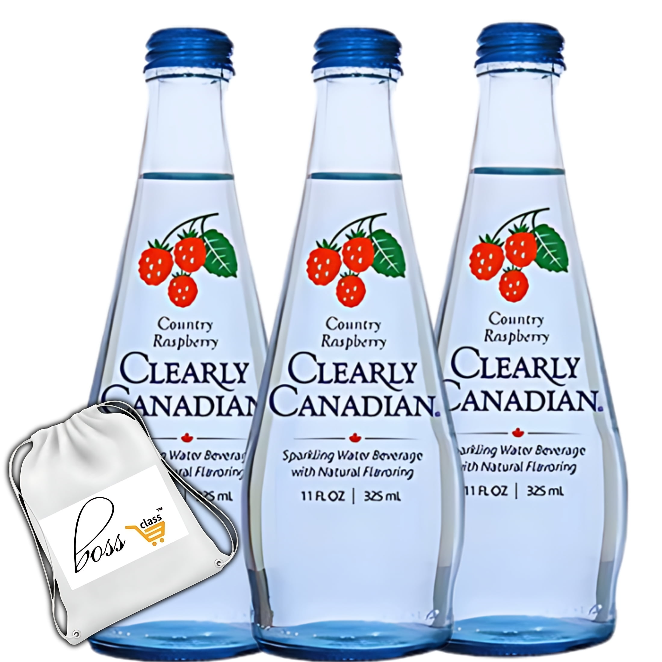 (3) Clearly Canadian Country Raspberry Sparkling Water Beverage, 11 Fl ...