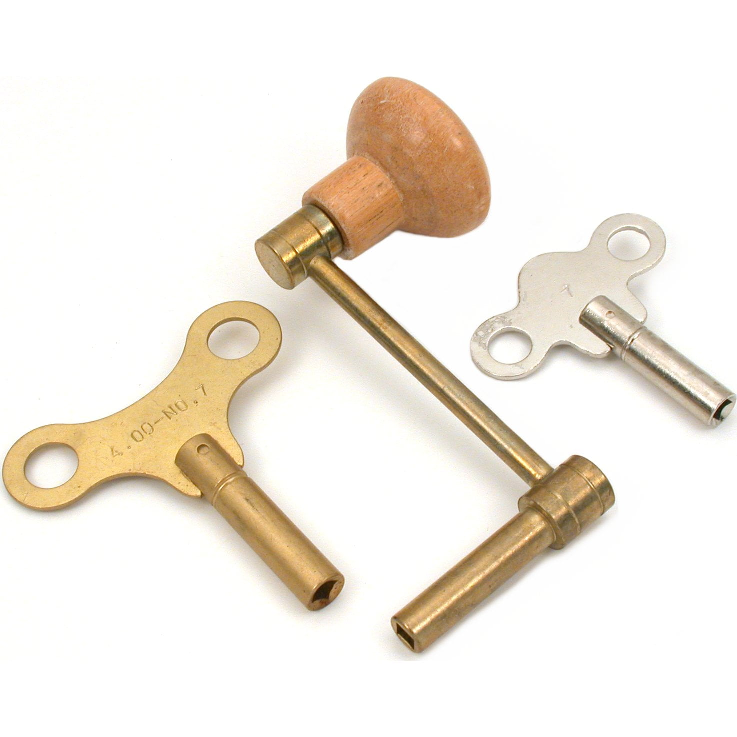 3 Clock Chime & Crank Winder Winding Mainspring Keys Size 7 4mm ...