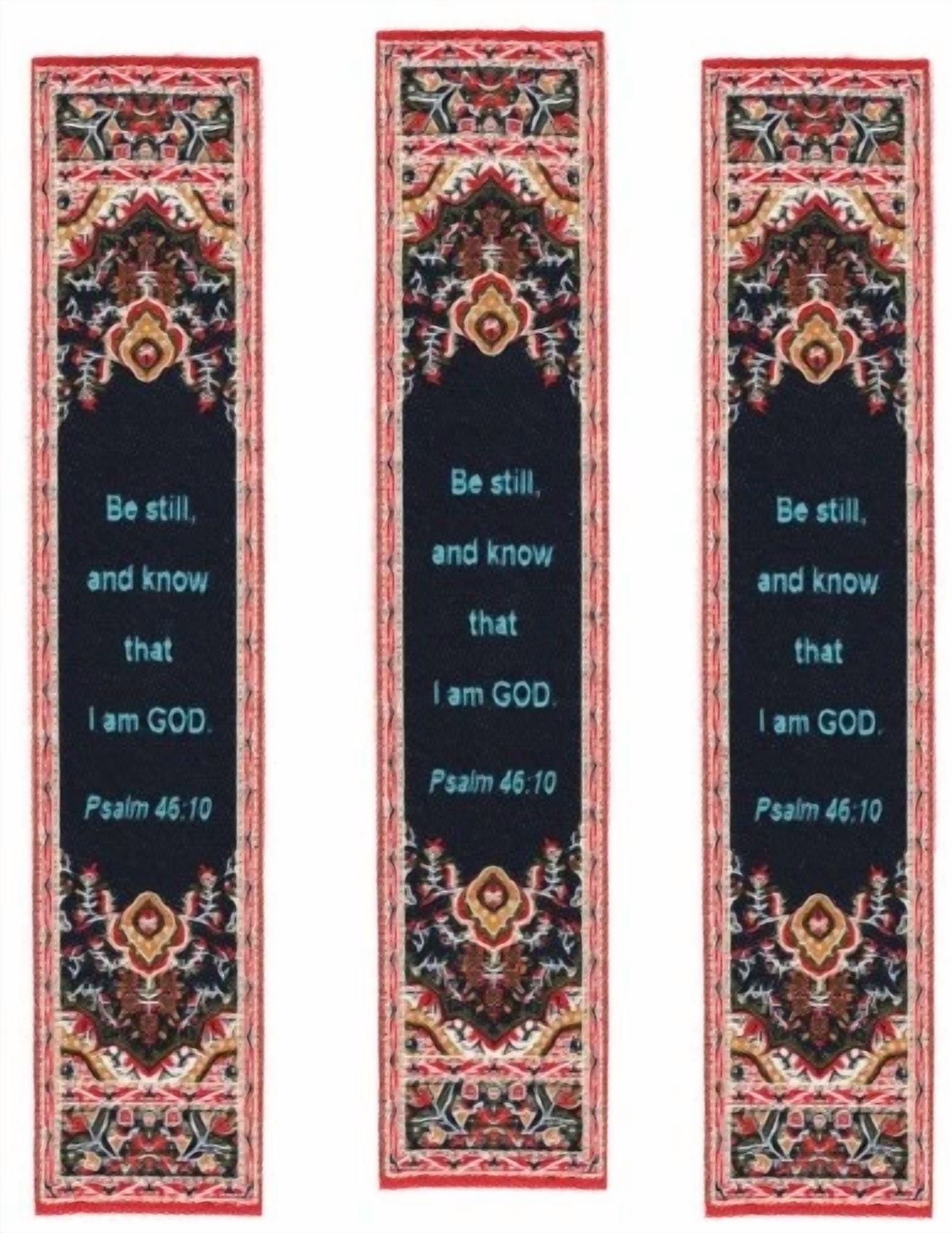 3 Cloth Tapestry Payer Bookmark Be Still And Know Psalm 46:10 Religious ...