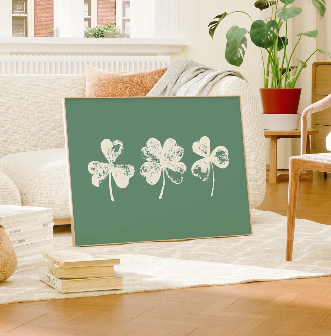 3 Clovers Art Poster St Patrick S Day Trendy Wall Cute Patty Decor ...