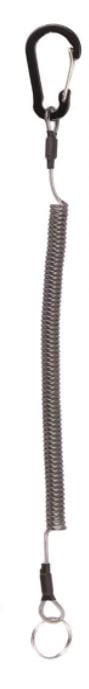 3 Coiled Lanyards Safety Rope Retractable Tether With Carabiner ...