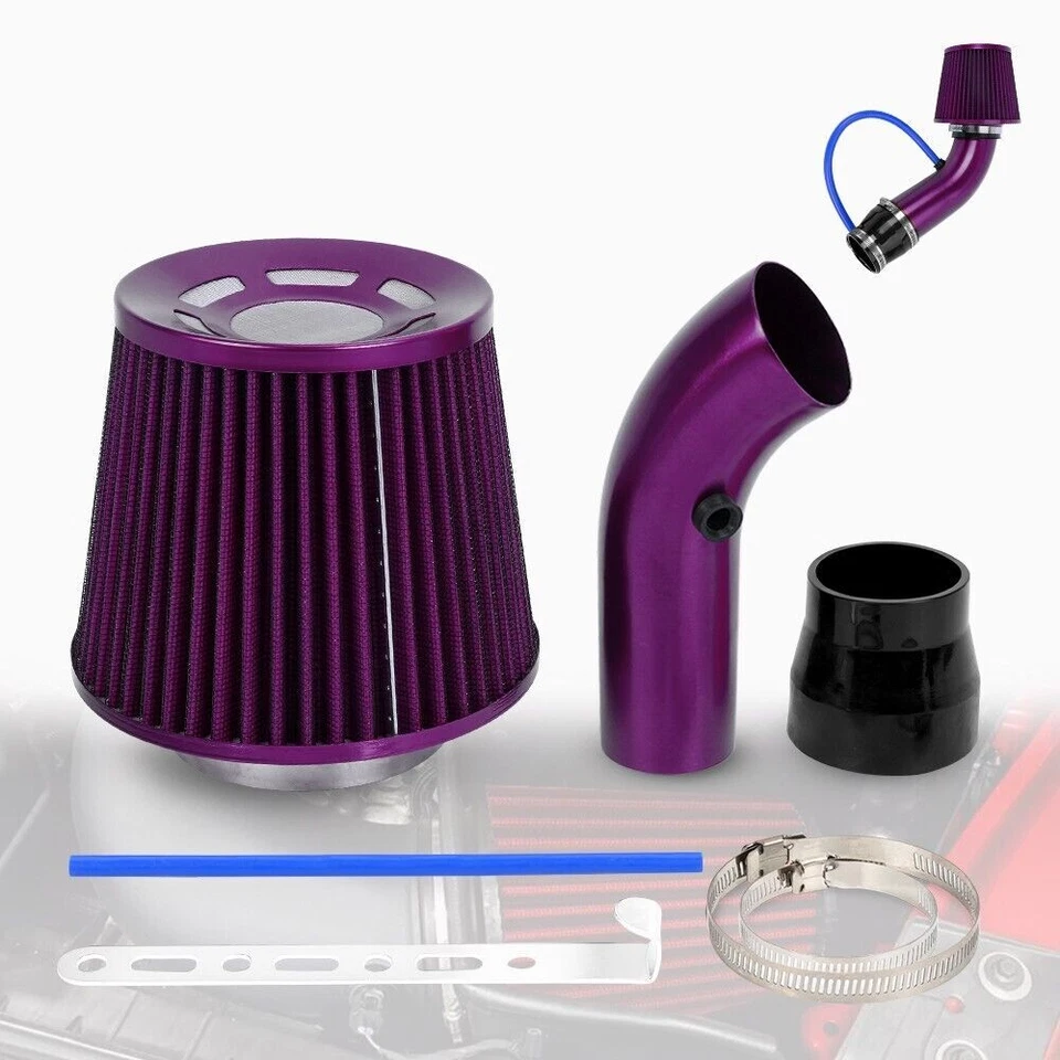 3'' Cold Air Intake Kit Aluminum Automotive Cold Air Intake Pipe Filter ...