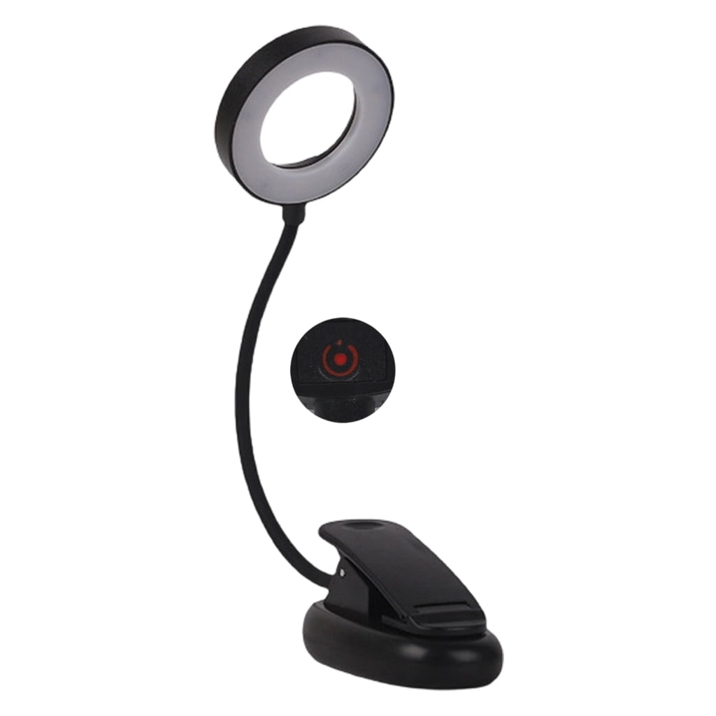 3 Color Adjustable LED Desk Lamp With Magnifier Flexible Gooseneck Clip ...