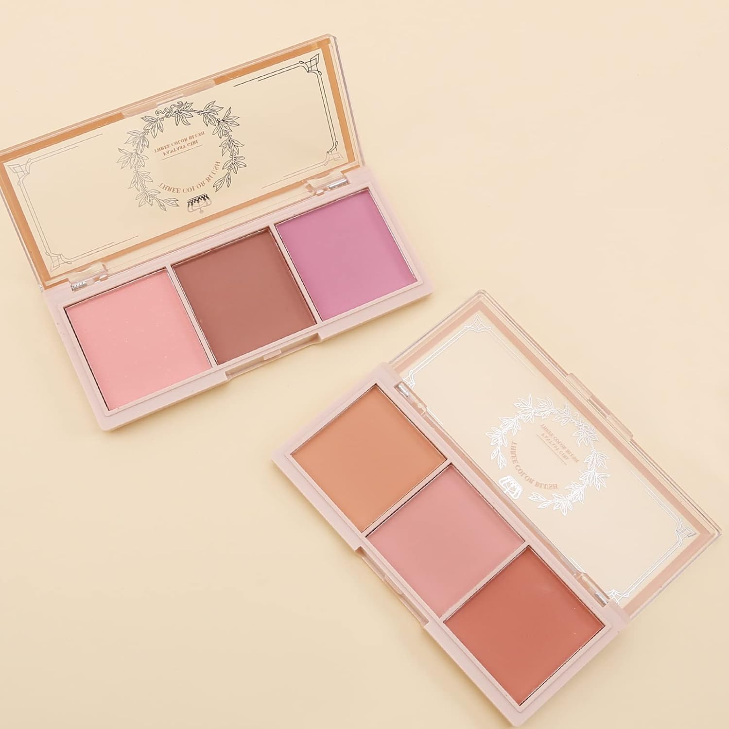 3 Color Blush Palette, Matte Pink Blusher, Blush Powder for Cheeks ...