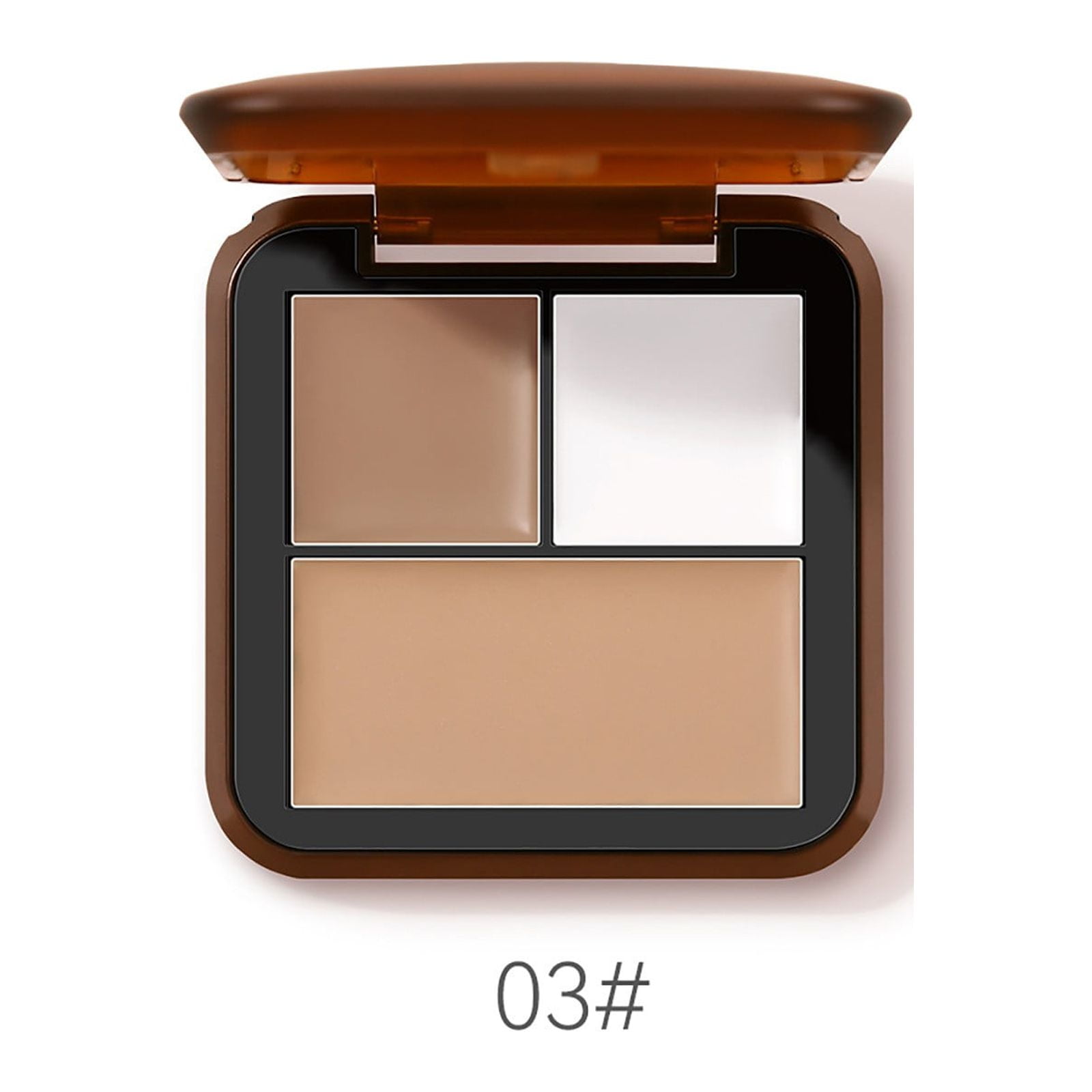 3-Color Contouring Tray, Highlight Shadow Concealer Palette, All-in-One ...