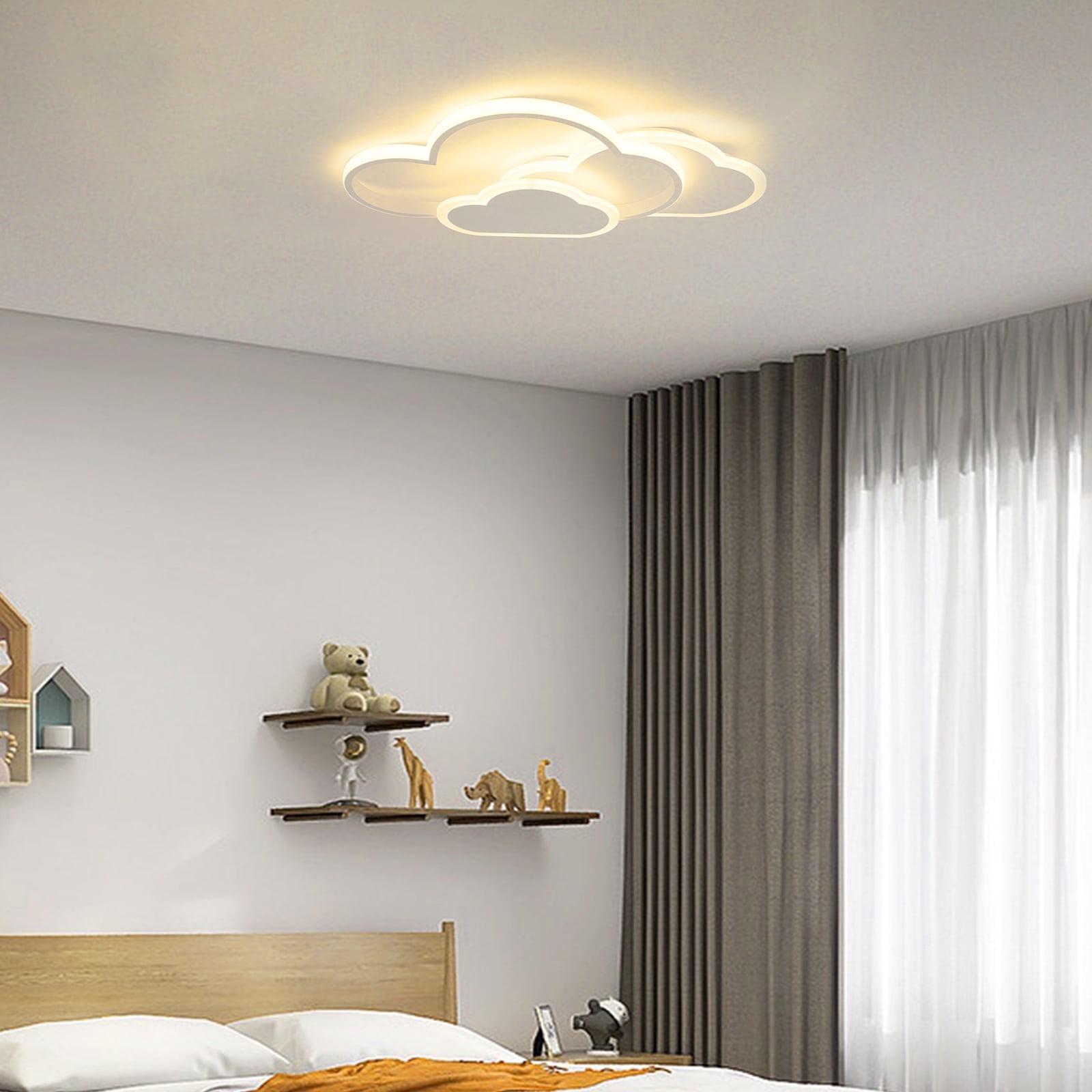 3-Color LED Ceiling Light Fixture, LED Simple Ceiling Light, Cloud ...