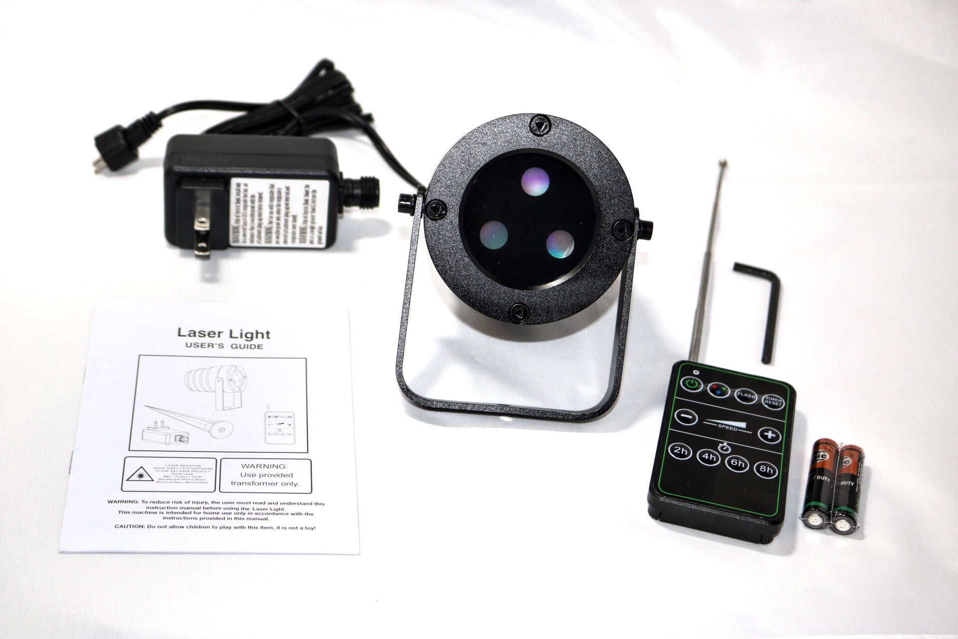 3 Color Laser Moving Landscape Projector Light w/ Remote Control. RED ...