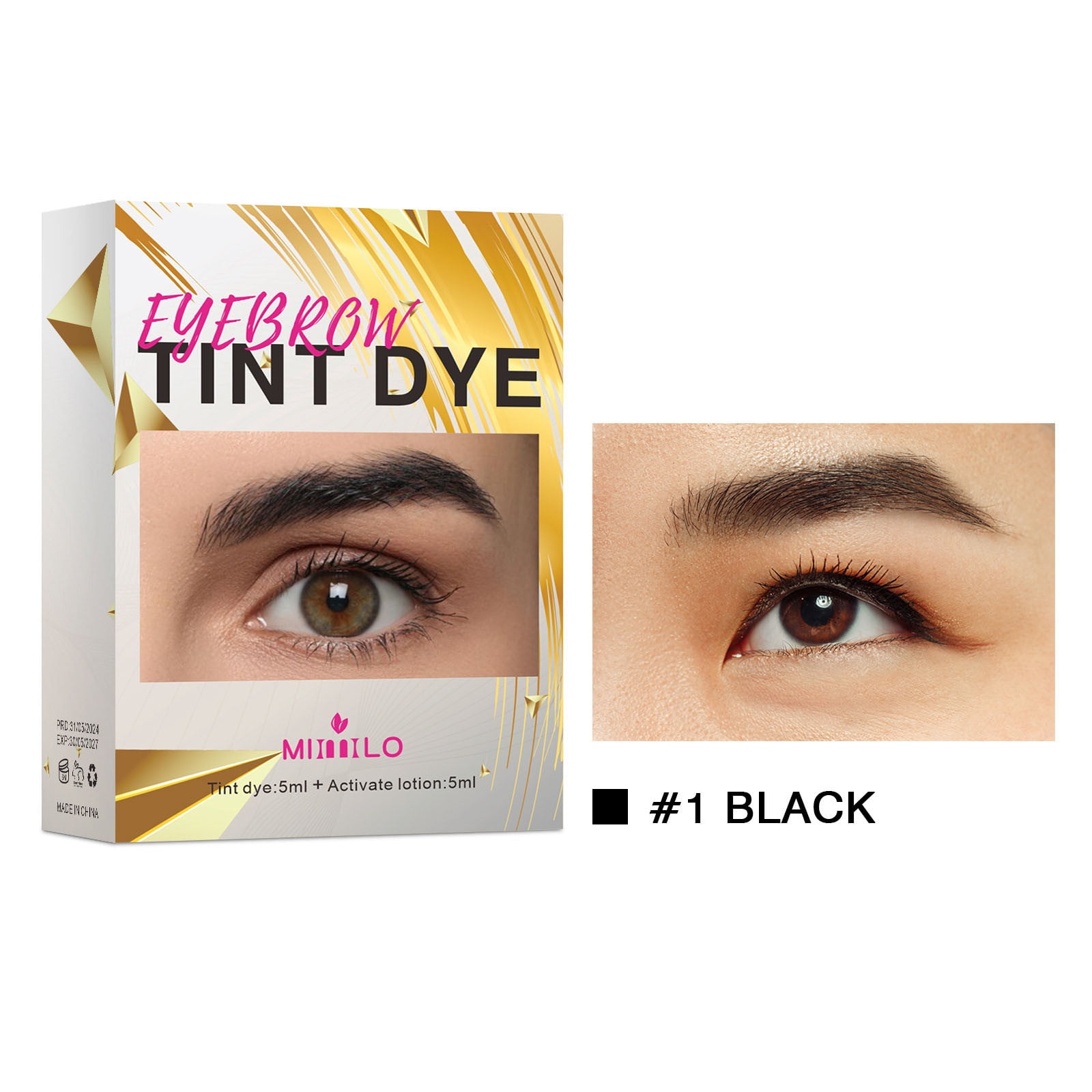 3-Color Long Lasting Eyebrow Tint, Waterproof Eyebrow Tinting Cream for ...