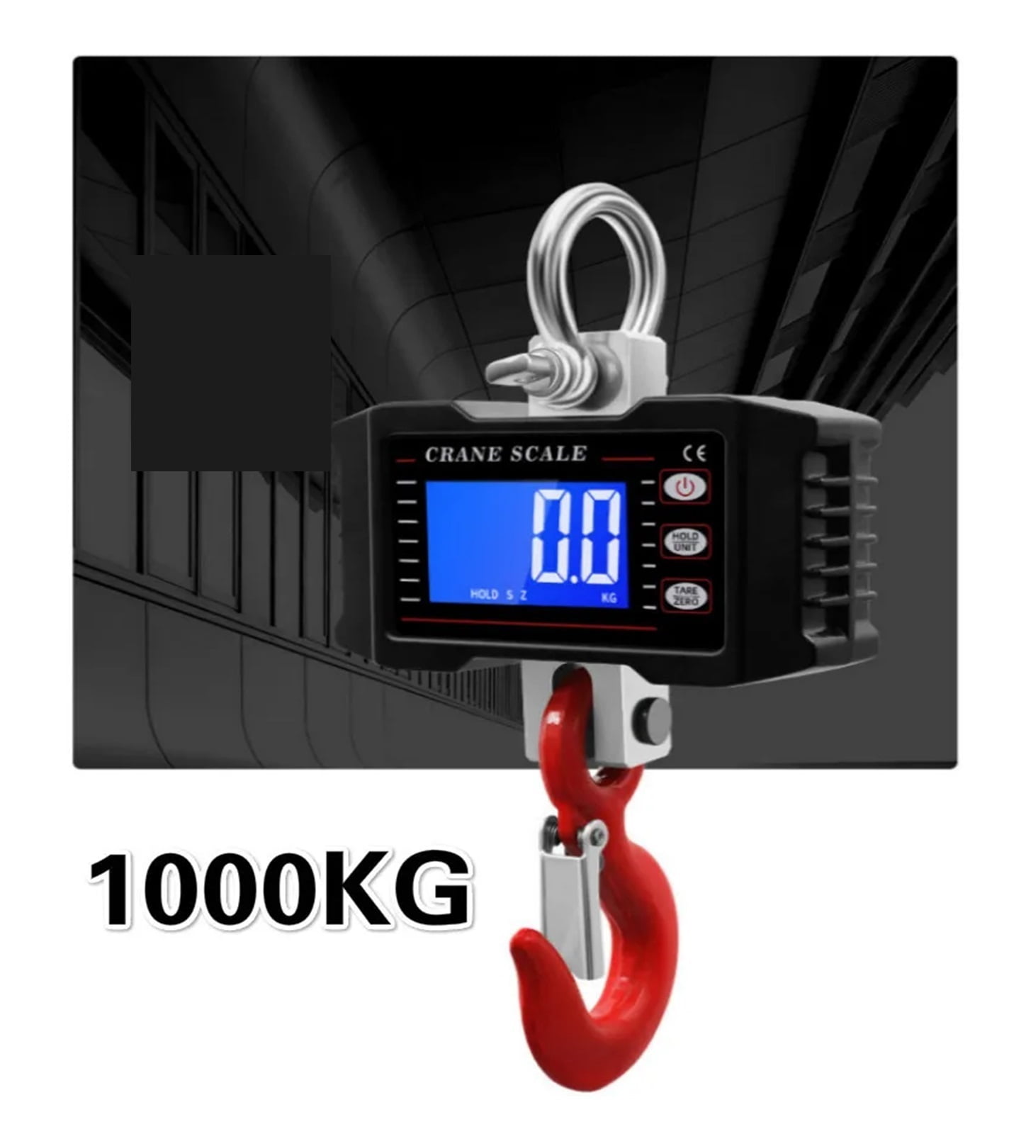 3 Color Wireless Digital Hook Scale 1000KG Crane Industrial Heavy Duty ...