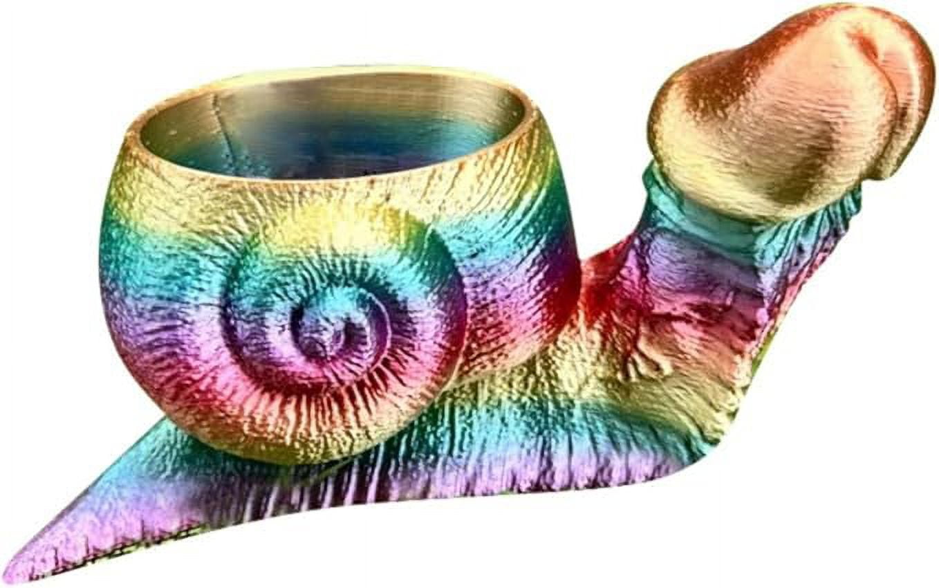 3''Colorful Snail Planter Pot,Creative Electroplated Color Succulent ...