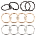 3 Colors 12pcs Trigger Spring Gate Rings Big O Rings Round Carabiner ...