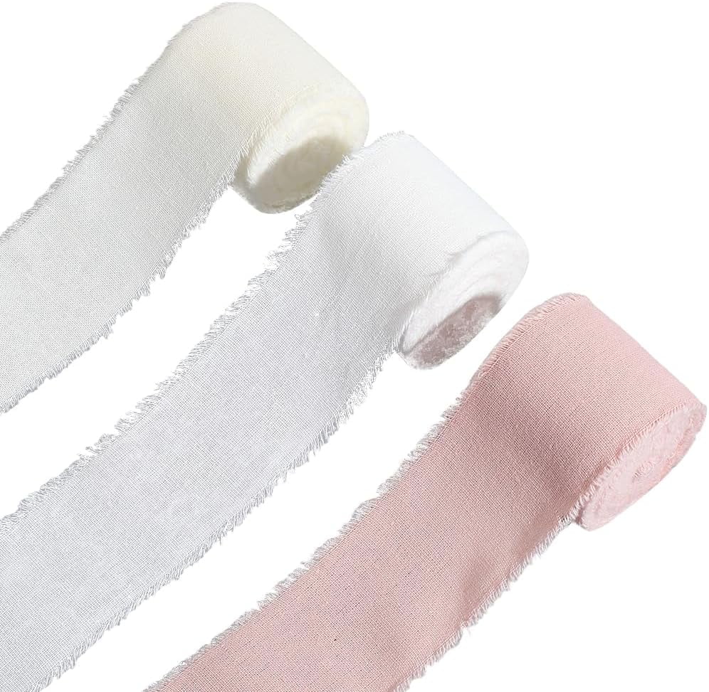 3 Colors 15 Yards x 1.5 Inch Cotton Fringe Ribbon Handmade Pastel ...
