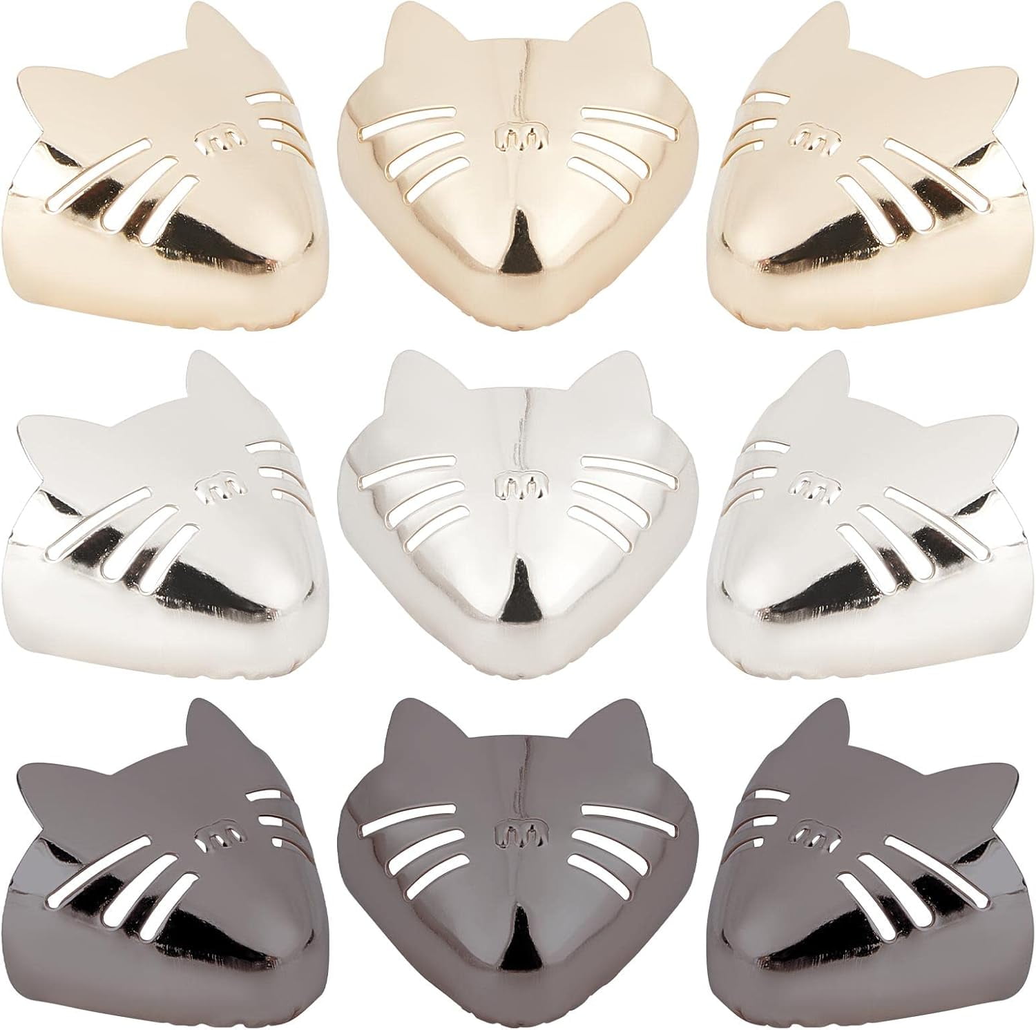 3 Colors 6PCS Metal Shoes Pointed Protector High Heels Toe Cap Elegant ...
