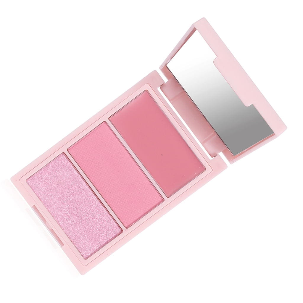 3 Colors Cheek Color Cream and Powder Blush Palette Set for Women and ...