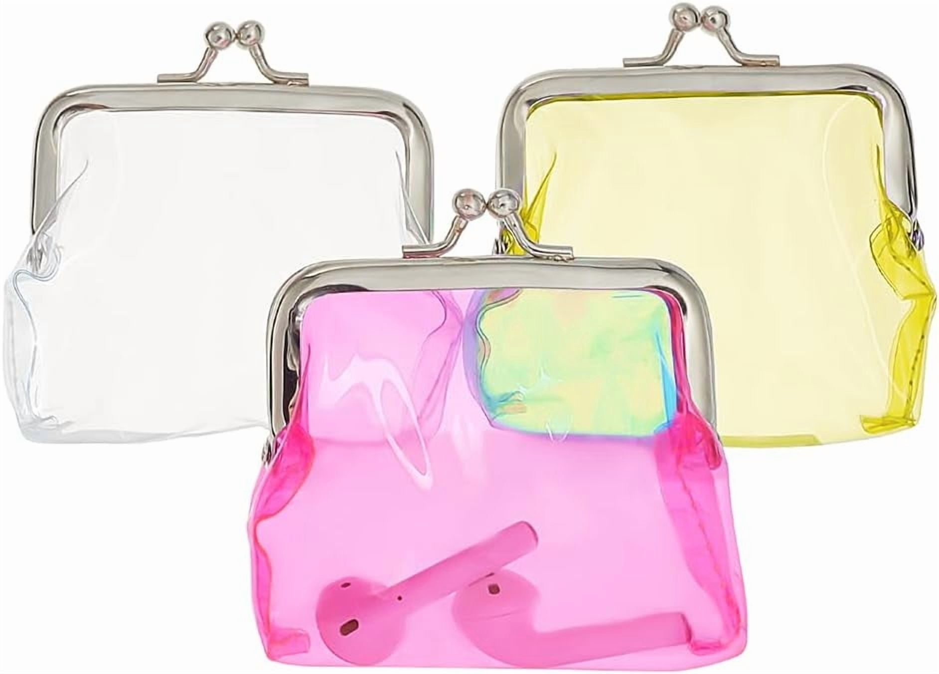 3 Colors Clear Coin Purse Transparent Change Purse Waterproof PVC ...