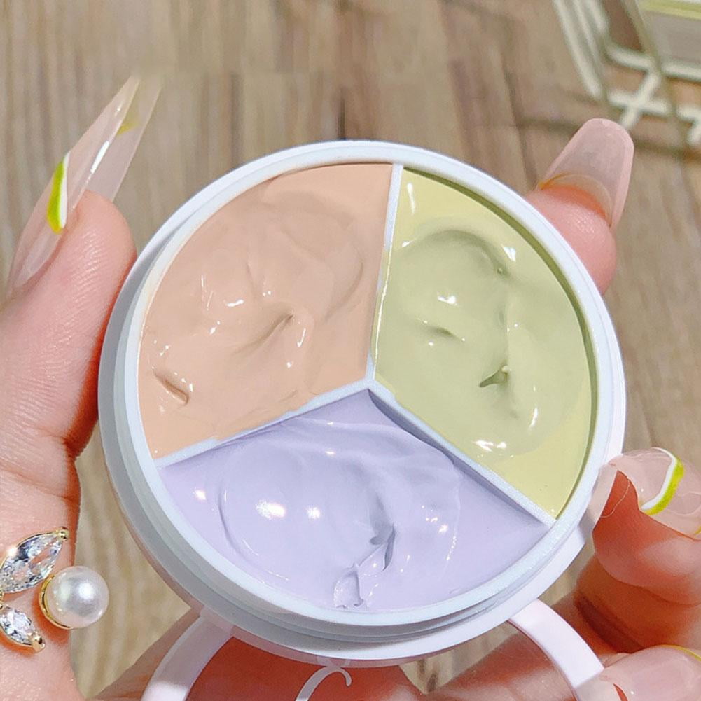 3 Colors Concealer Palette Eyeshadow Base Palette Matte Contour Conce ...