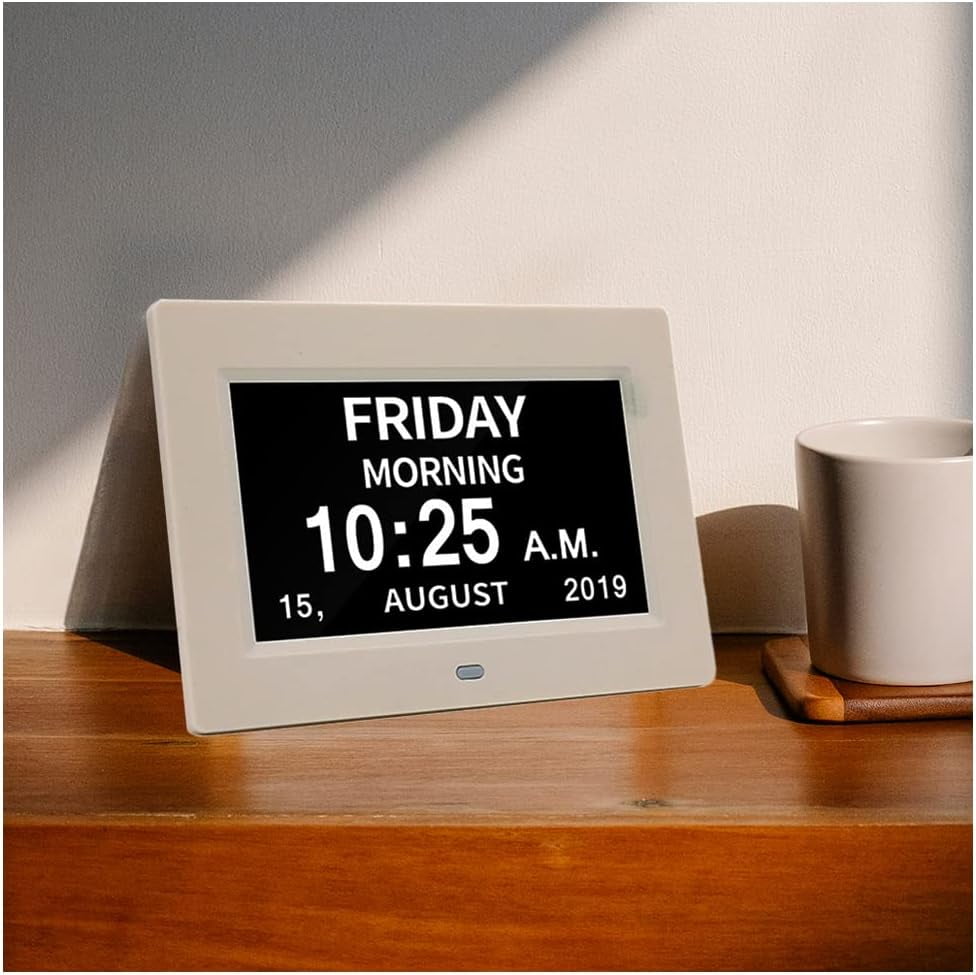 3 Colors Extra Large Impaired Vision Digital Clock with Day and Date ...