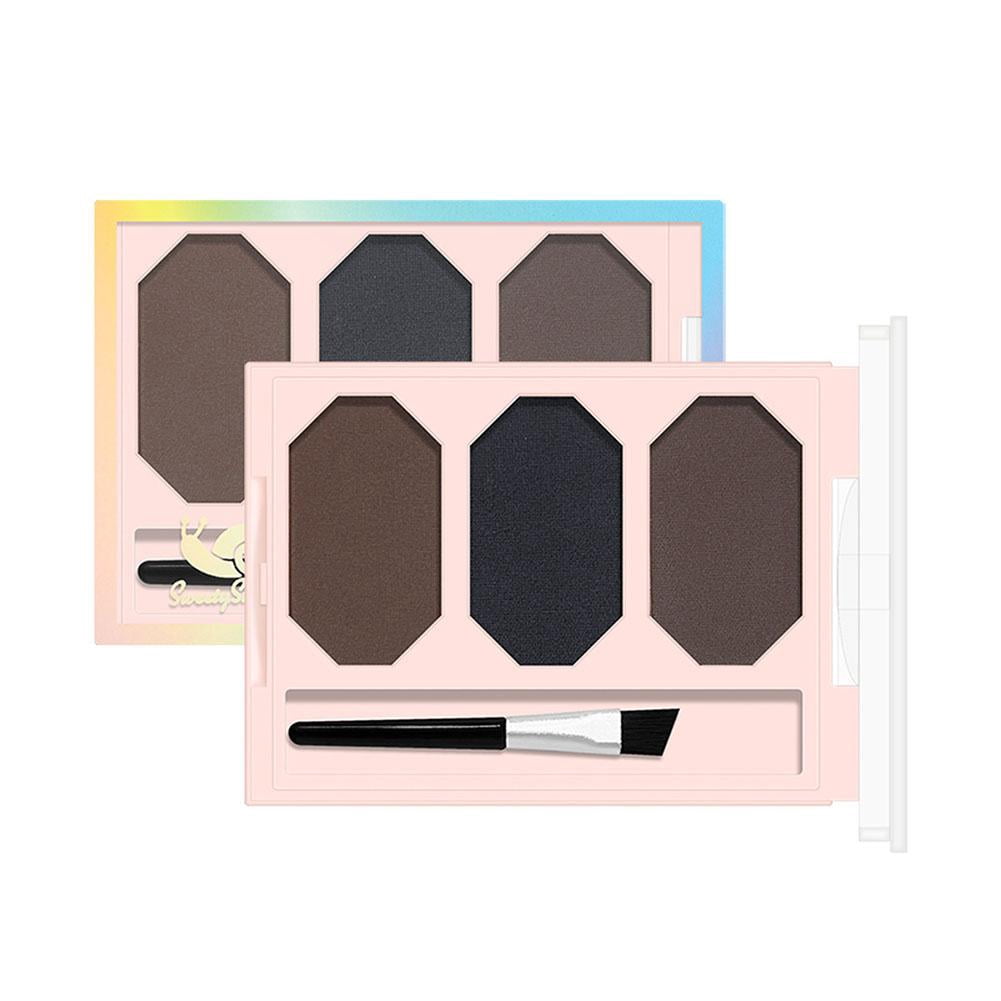 3 Colors Eyebrow Powder Makeup Palette Waterproof Shade for Eyebrow ...