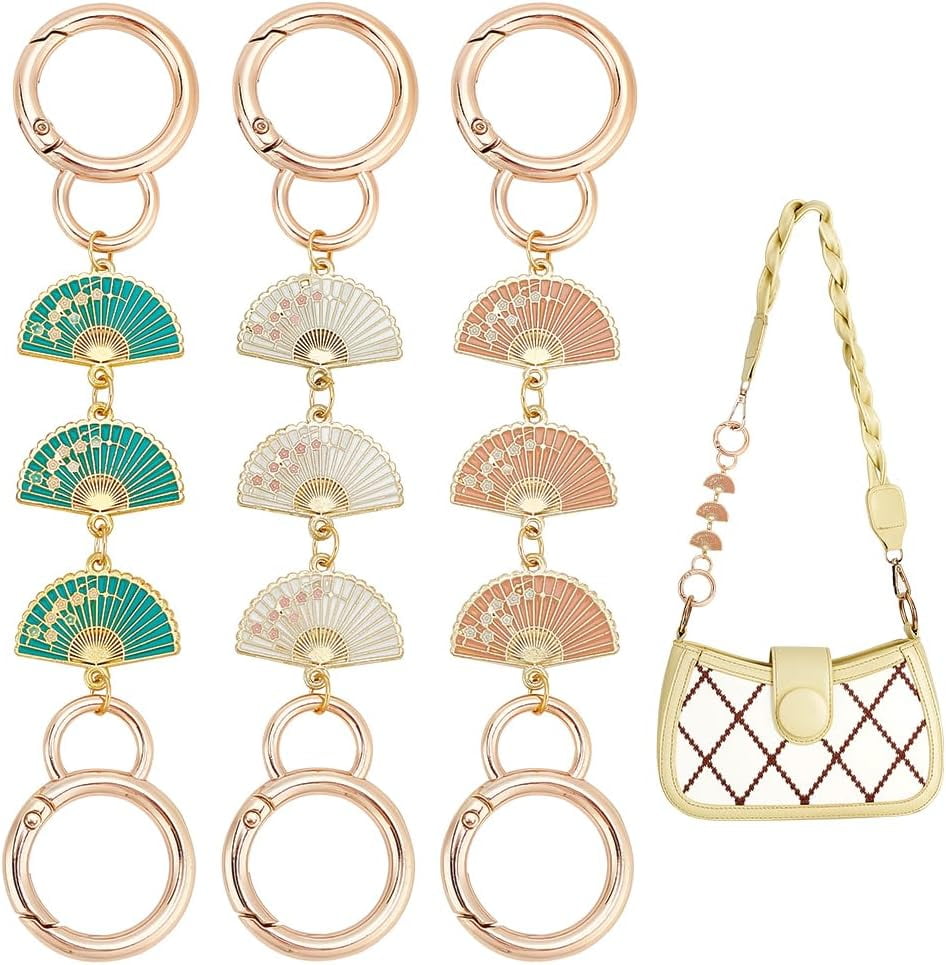 3 Colors Fan Purse Strap Extender 5.5 Inch Sunflower Enamel Handbag ...