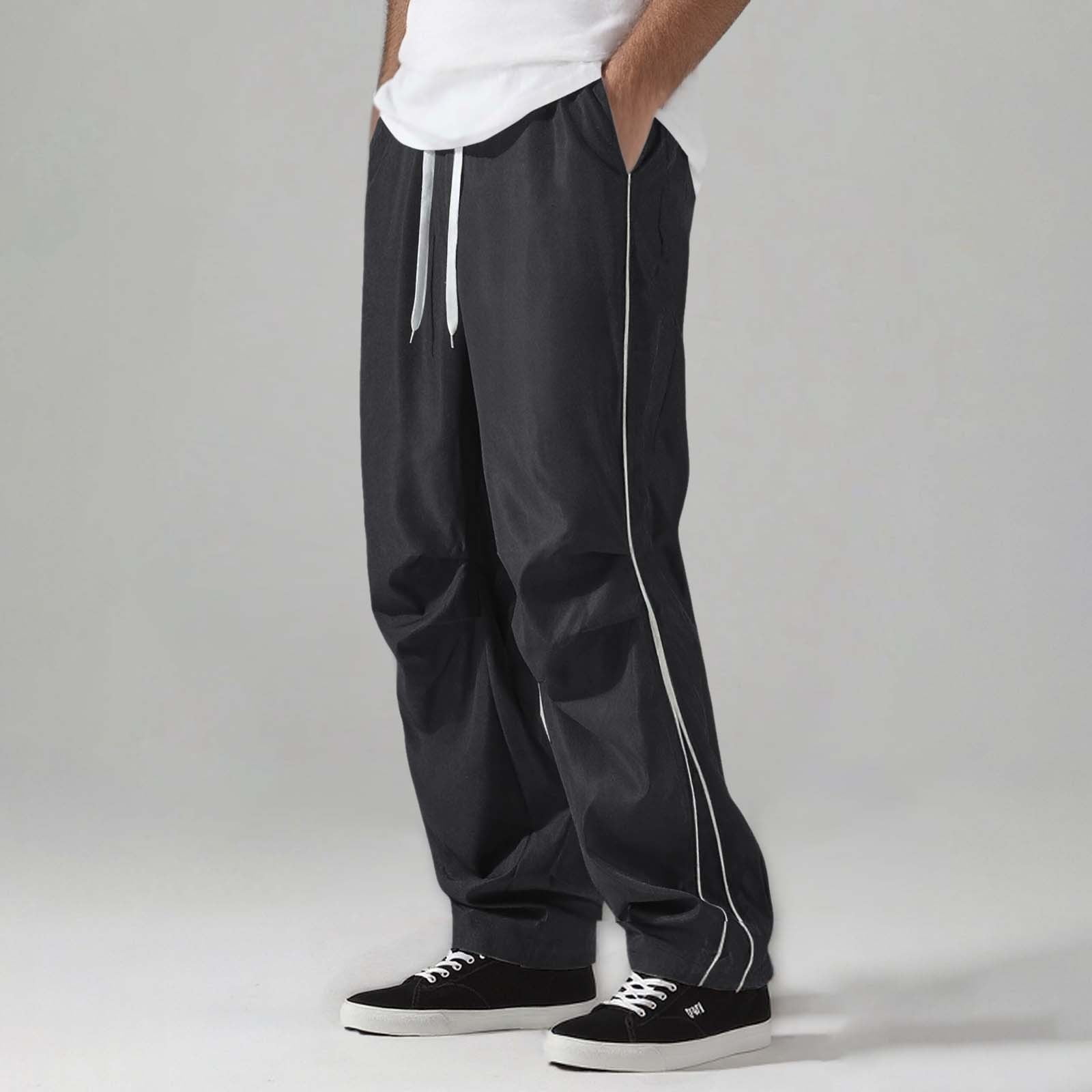 Men's Casual Pants for Spring and Summer Retro- Sportswear with Loose ...