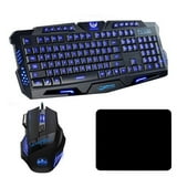 LED Backlit 3-Color Gaming Keyboard and Mouse Combo with Adjustable ...