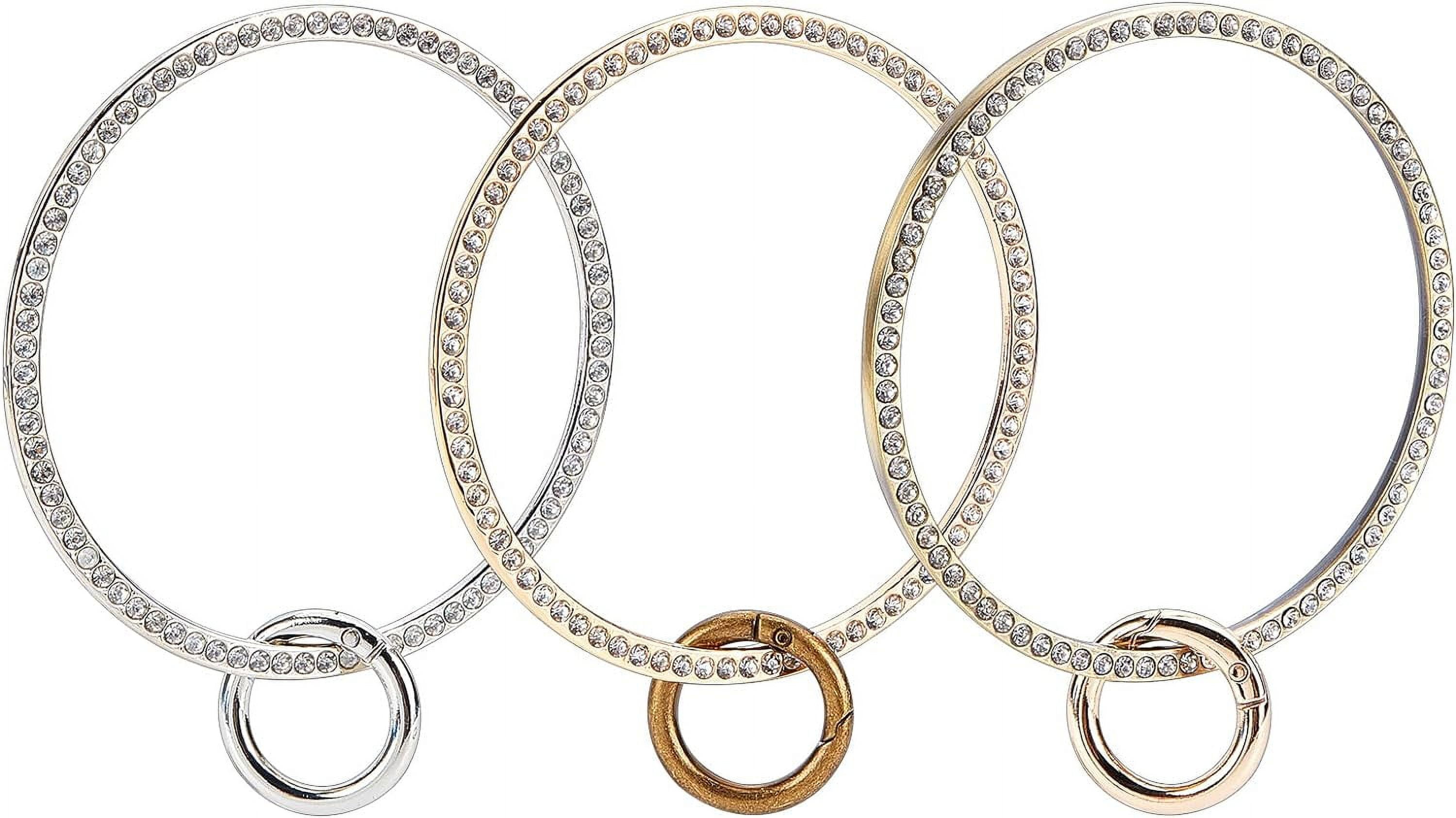 3 Colors Metal Rhinestone Bag Handle Round Ring Purse Handle ...
