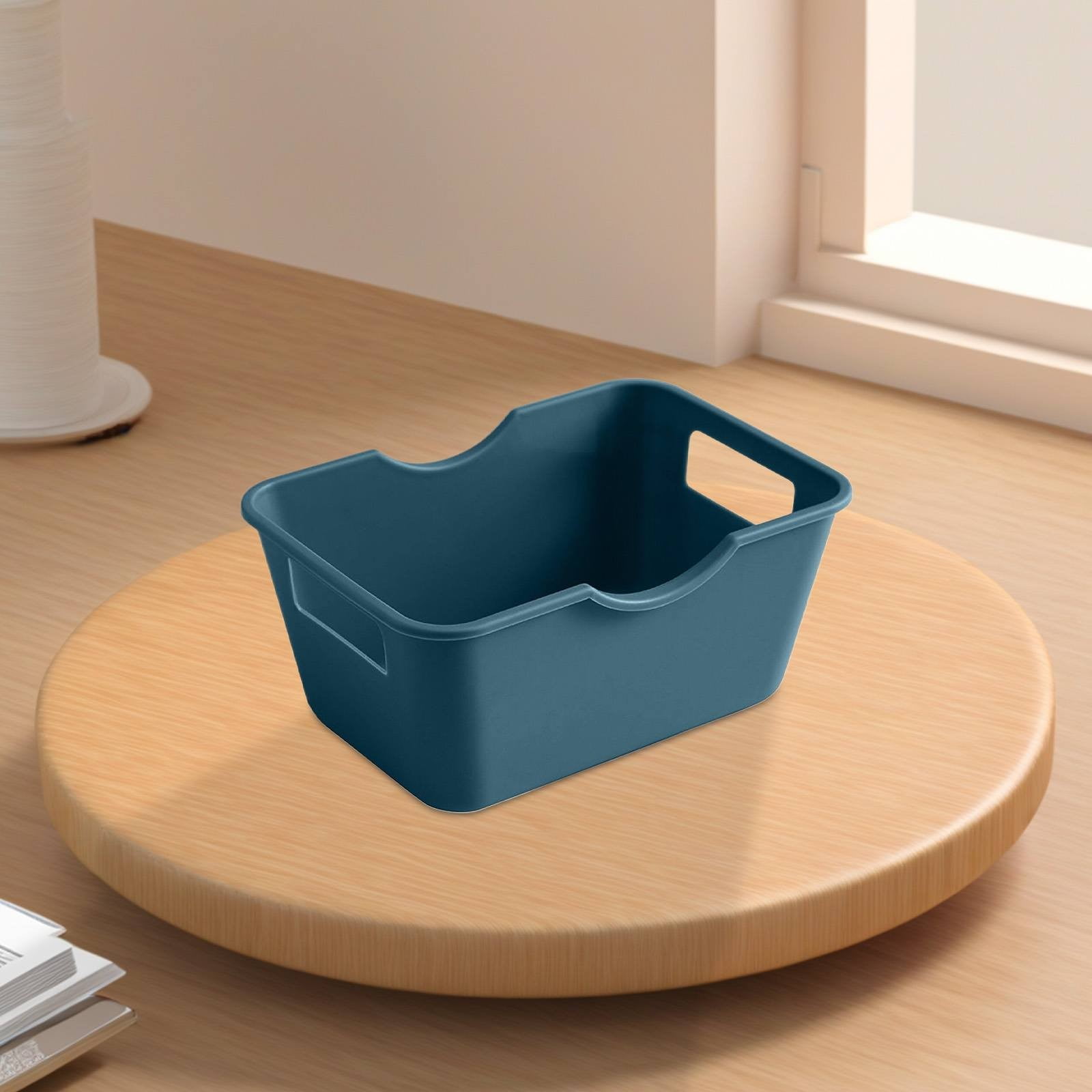 3 Colors Plastic Storage with Handle – Stackable Home Organizer for ...