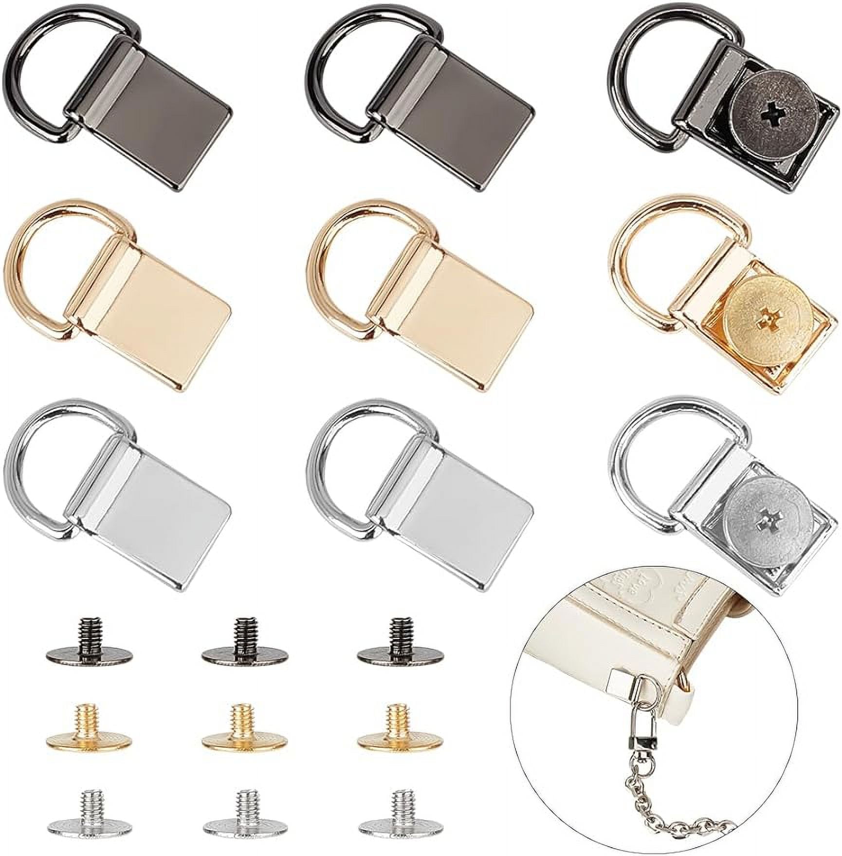 3 Colors Purse Suspension Clasp 9 Sets Metal Bag Strap Connector Clasp ...